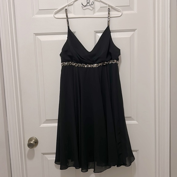 Eva Blue | Dresses | Eva Blue Sequined Little Black Baby Doll Dress ...